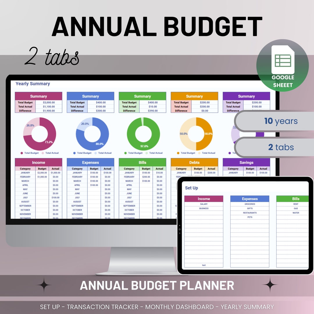 Monthly Budget Planner Spreadsheet | Money Management Tracker ...