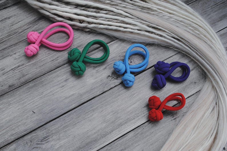 Dreadlock Hair Ties With Decorative Knot – Colorful Elastic Hair Bands ...