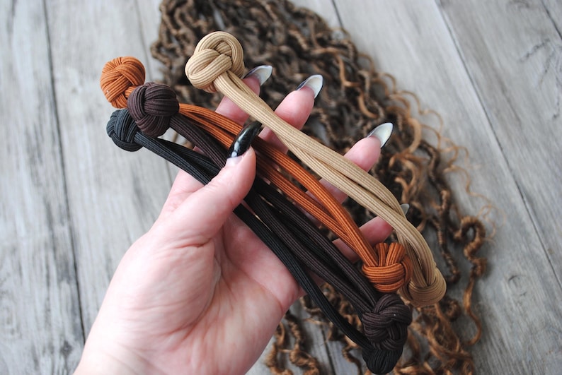 Handmade Dreadlock Tie | Elastic Hair Band for Braids | Dreadlock ...