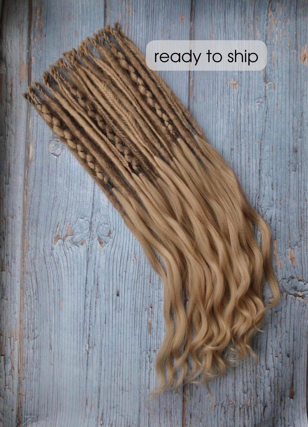 Partial Set of 30 SE Linen Blonde Dreads With Loose Ends, Natural Look ...