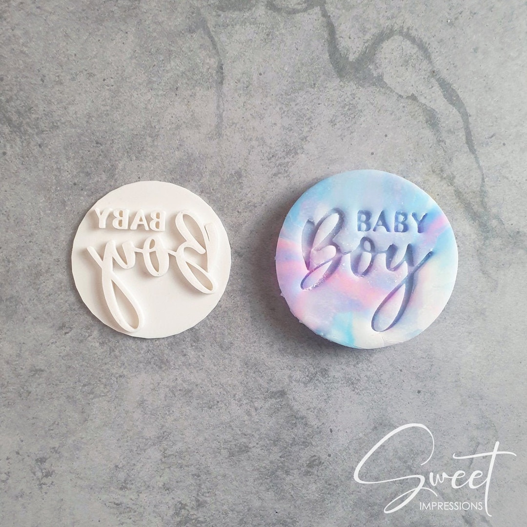 Baby Boy Cupcake Icing Stamp Regalo para ella Cookie Stamp Baby Shower ...