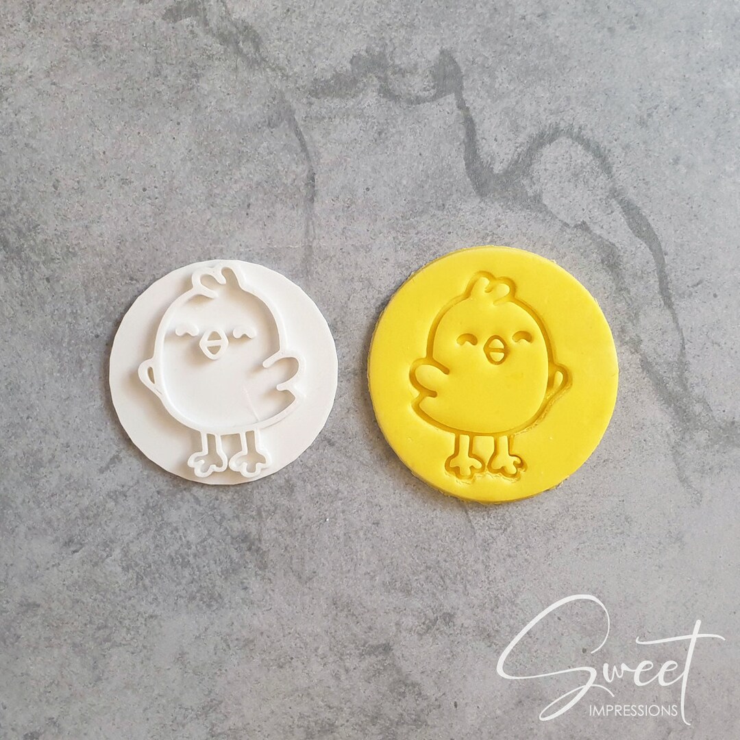 Chick Cupcake Icing Stamp Gifts for Easter Fondant Icing Embosser Stamp ...
