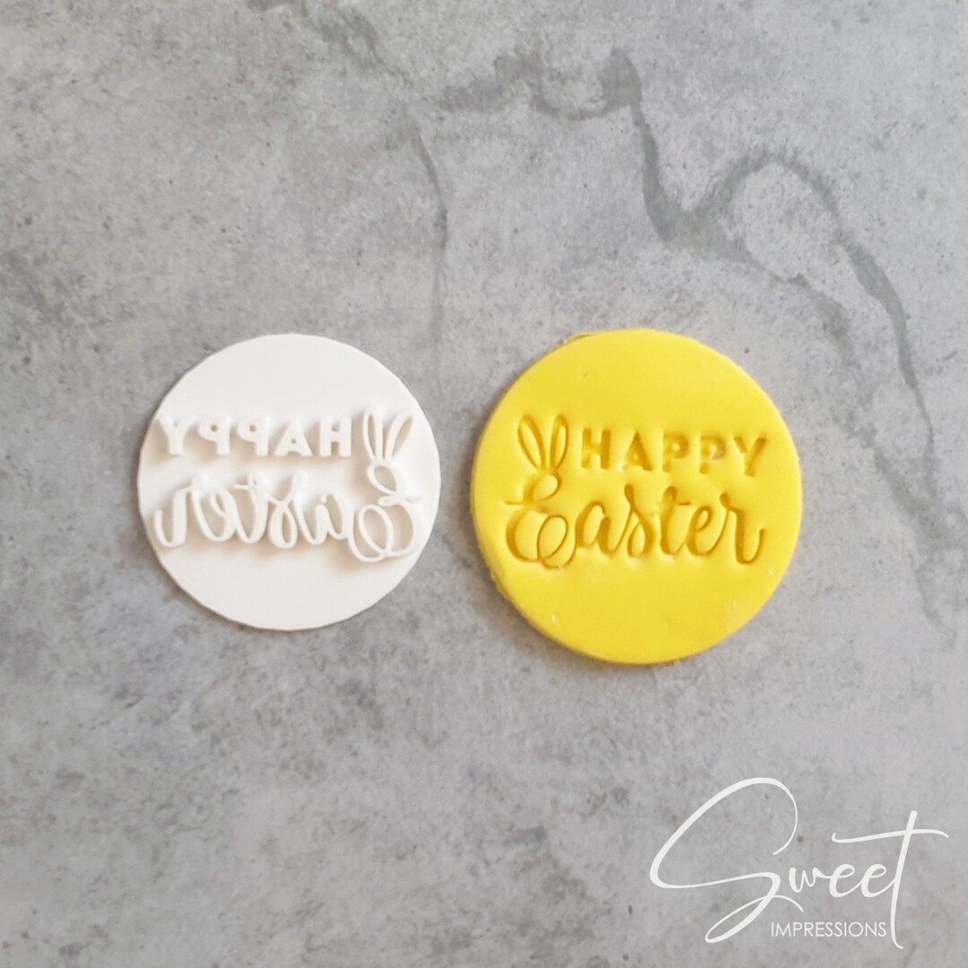 Happy Easter Cupcake Icing Stamp Gifts for Easter Fondant Icing ...