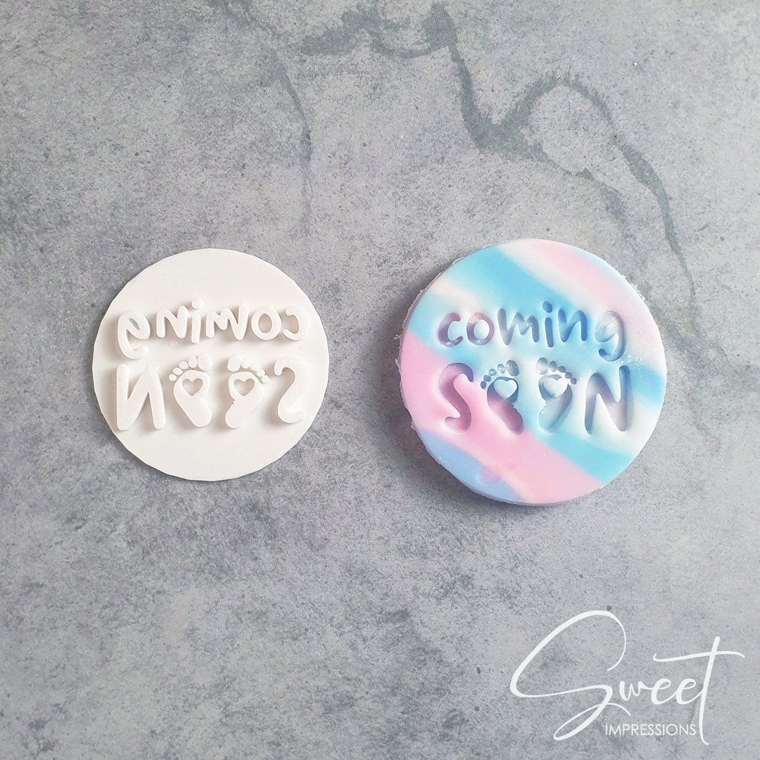 Coming Soon Cupcake Icing Stamp Gift for Her Cookie Stamp Baby Shower ...