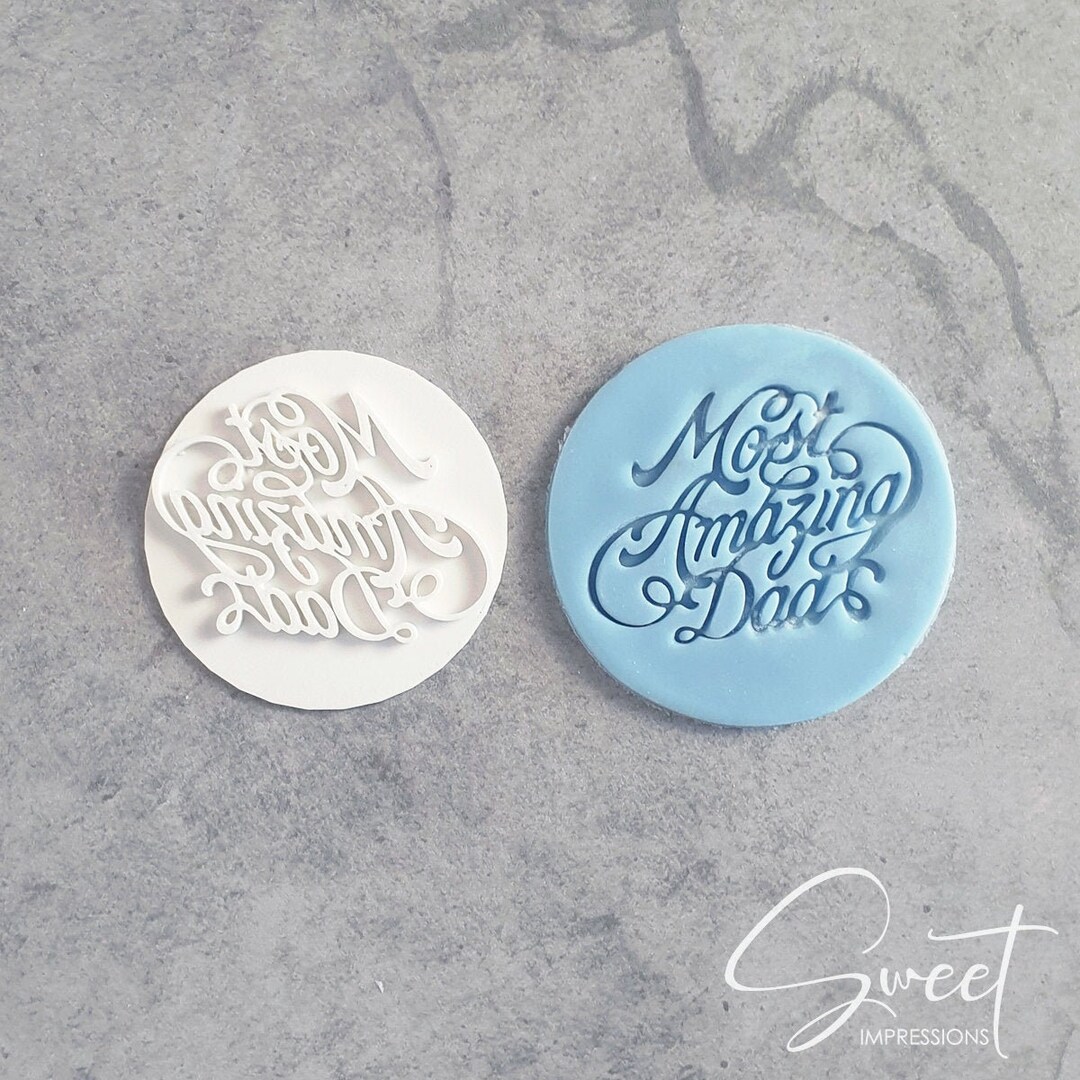 Most Amazing Dad Gifts Cupcake Icing Stamp Gifts for Men Cookie Stamp ...