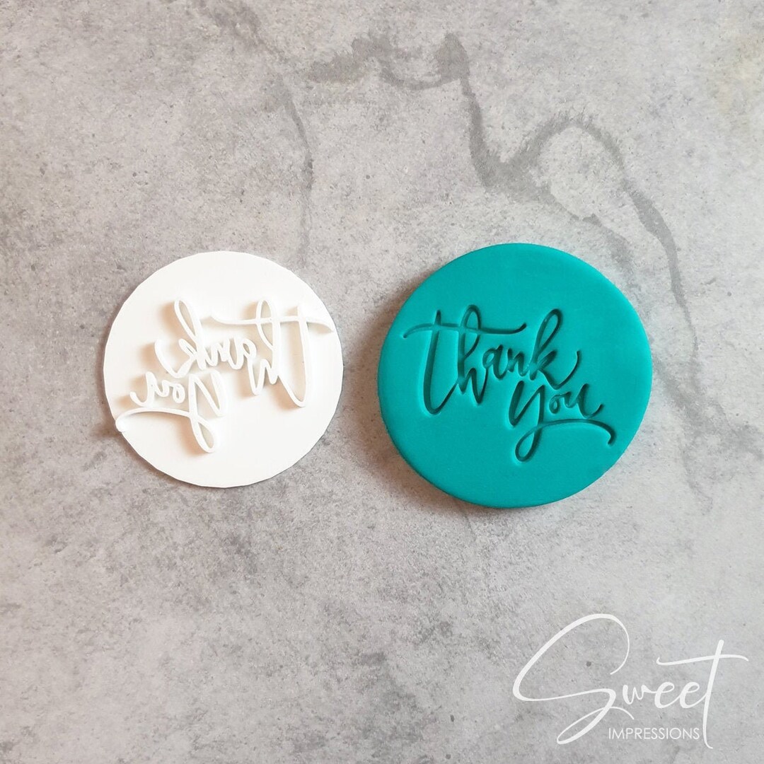 Thank You Cupcake Icing Stamp Gifts to Say Thank You Fondant - Etsy UK
