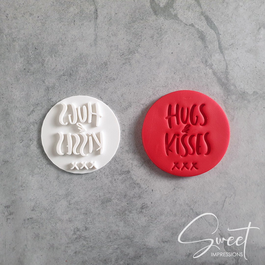 Hugs & Kisses Cupcake Icing Stamp Bridesmaid Gift Cookie Stamp - Etsy