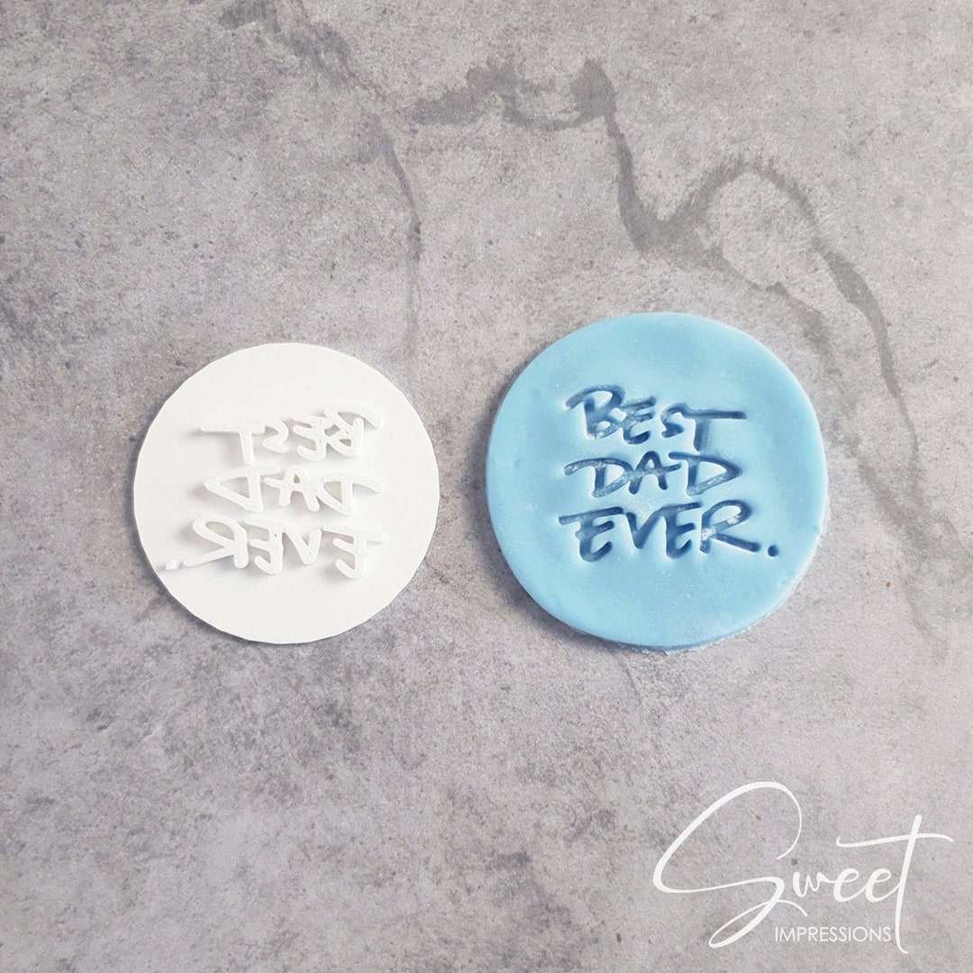 Best Dad Ever Dad Gifts Cupcake Icing Stamp Gifts for Men Cookie Stamp ...