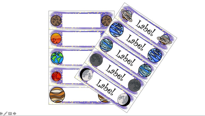 Solar System Planets Editable Labels Classroom Closet Kids Room Trays ...