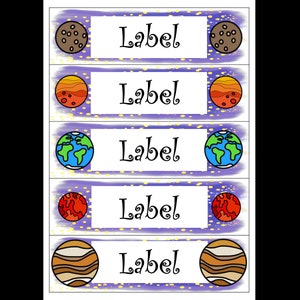 Solar System Planets Editable Labels Classroom Closet Kids Room Trays ...