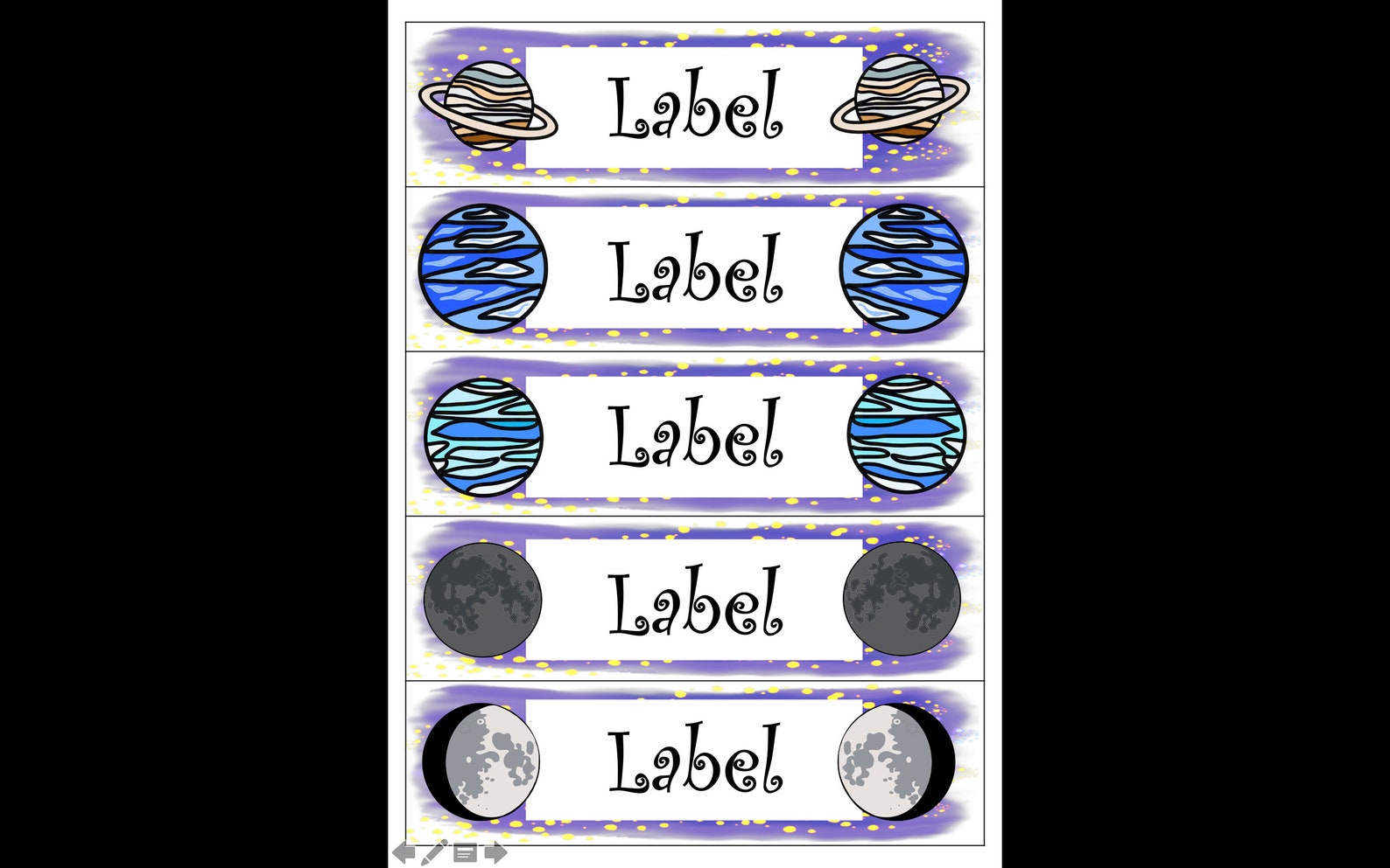 Solar System Planets Editable Labels Classroom Closet Kids Room Trays ...