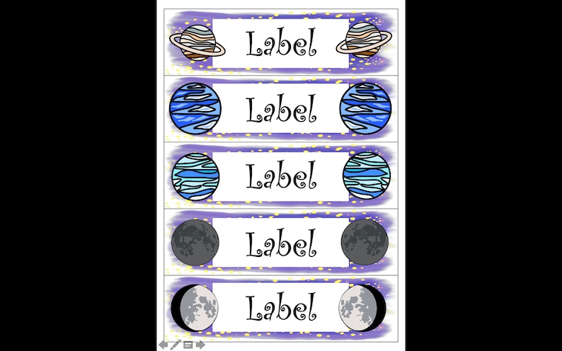 Solar System Planets Editable Labels Classroom Closet Kids Room Trays ...