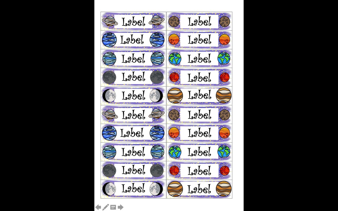 Solar System Planets Editable Labels Classroom Closet Kids Room Trays ...
