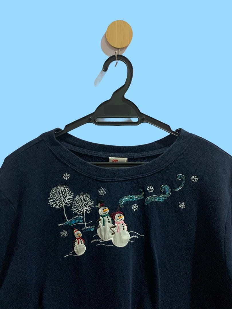 Vintage 90s Snowman Sweatshirt Jumper Crewneck Holiday Edition Pullover ...