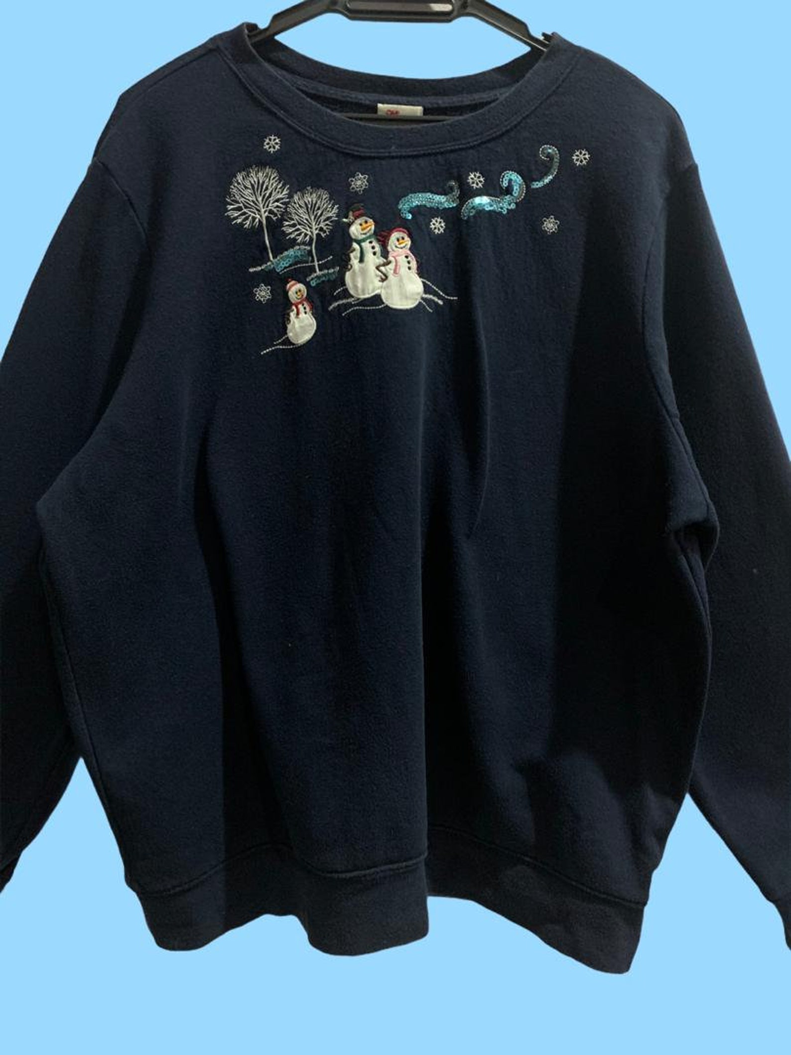 Vintage 90s Snowman Sweatshirt Jumper Crewneck Holiday Edition Pullover ...