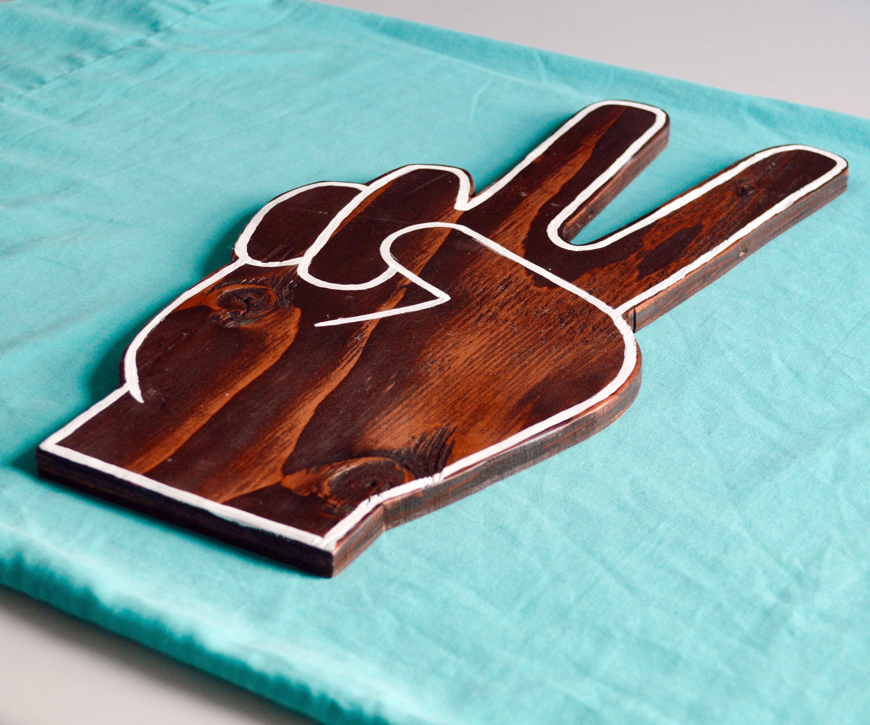 Wooden Hand Peace Sign Cutout | Bohemian Home Decor | Peace Out Sign ...