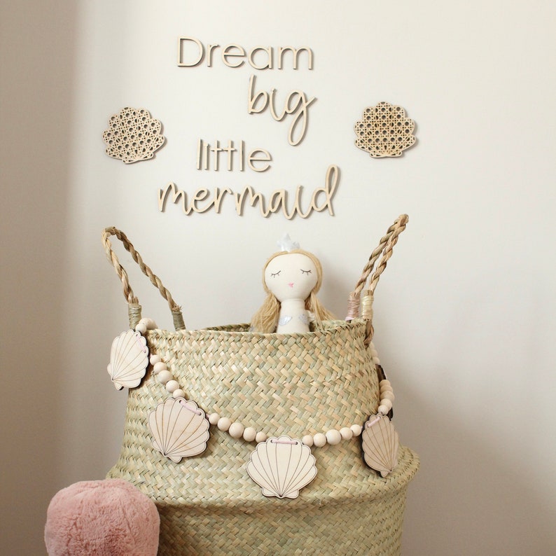Dream Big Little Mermaid Wall Quote Nursery Wall Decor - Etsy
