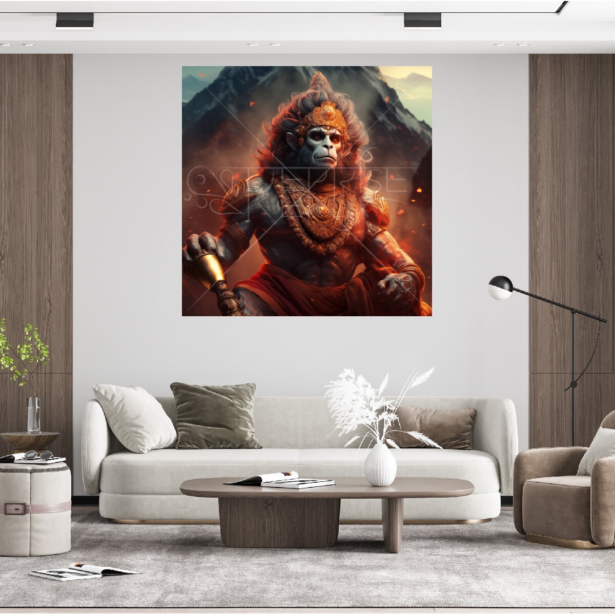 Hanuman Hindu Wall Art, Desi Art, Indian Hinduism God, Printable Wall ...