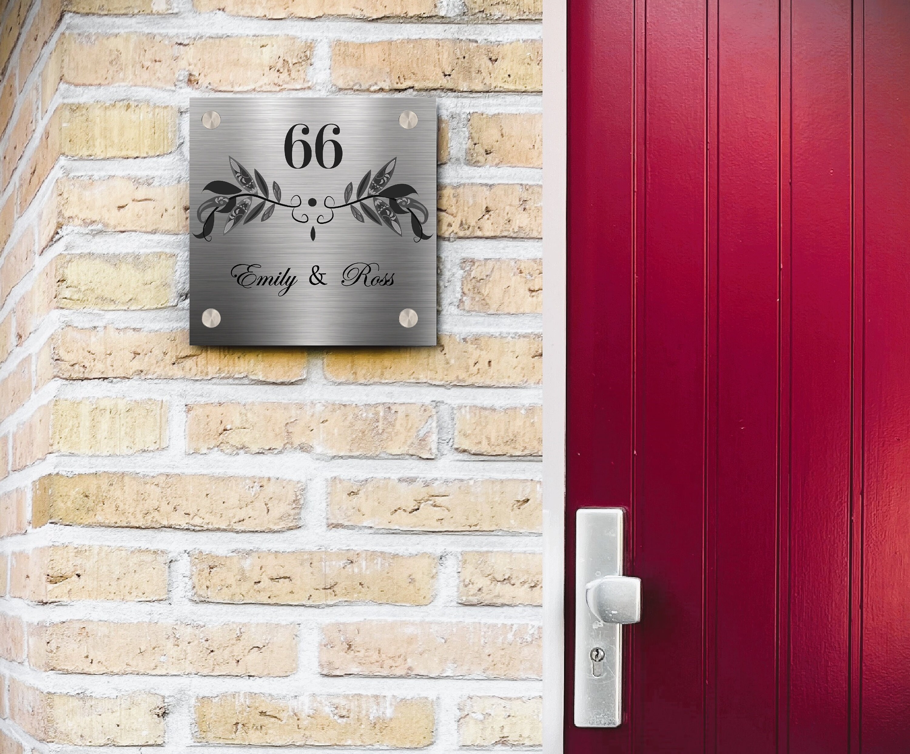 House Name Plaque, House Address Sign, House Number Plaque, Metal House ...