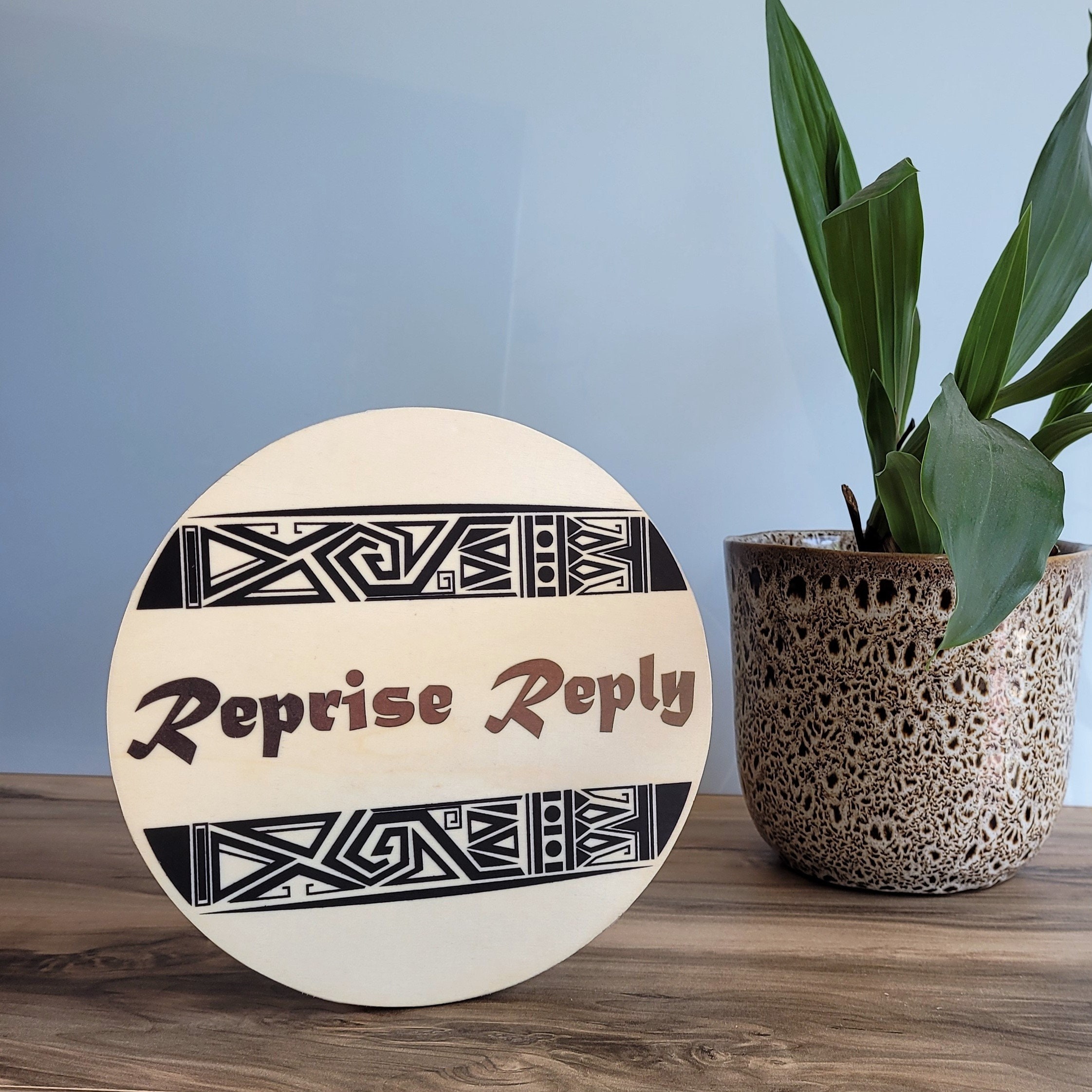 Round Wooden Name Sign Maori Wall Art Baby Boy Gift - Etsy