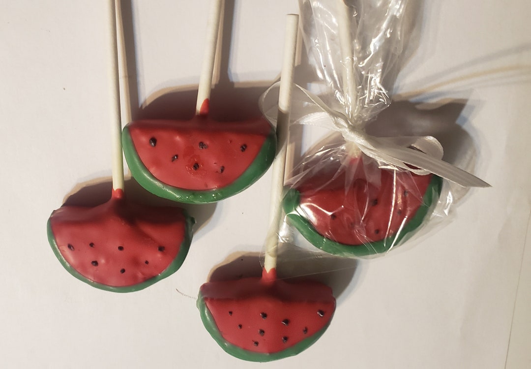Watermelon Cake Pops 1 Dozen - Etsy