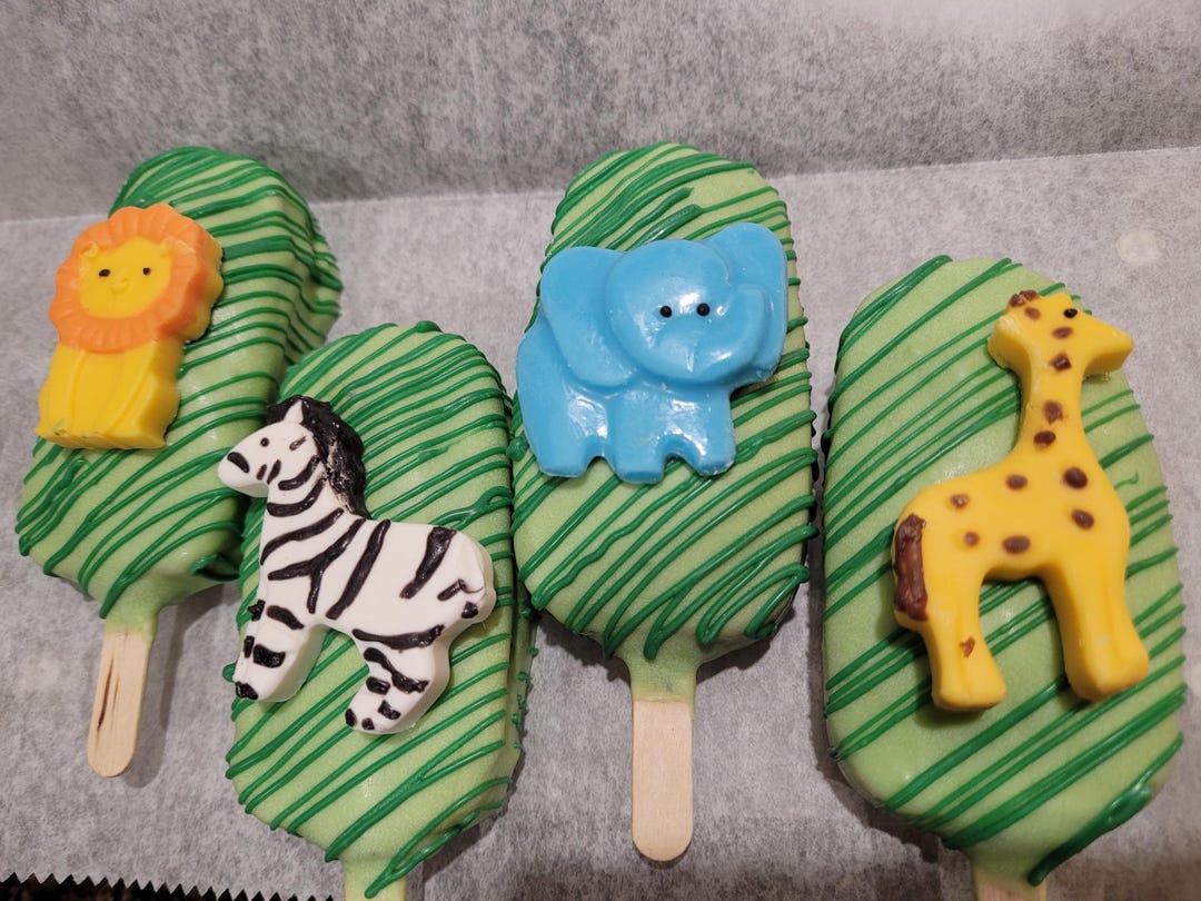 Zoo Animals Cake Popsicles, Birthday, Babyshower, Gender Reveal, Kids ...