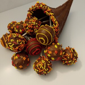 Chocolate Cornucopia Filled With Cake Pops - Etsy