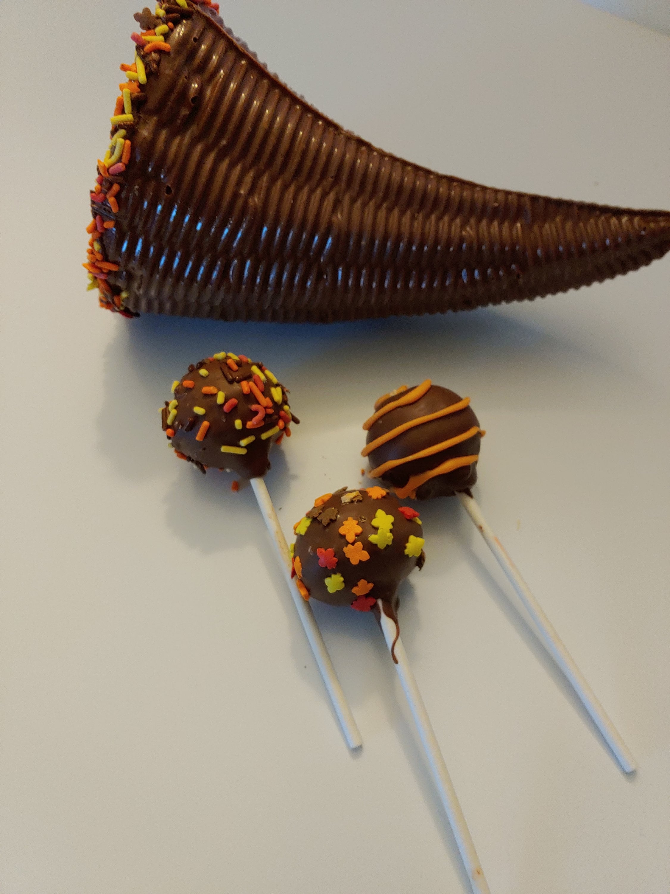 Chocolate Cornucopia Filled With Cake Pops - Etsy