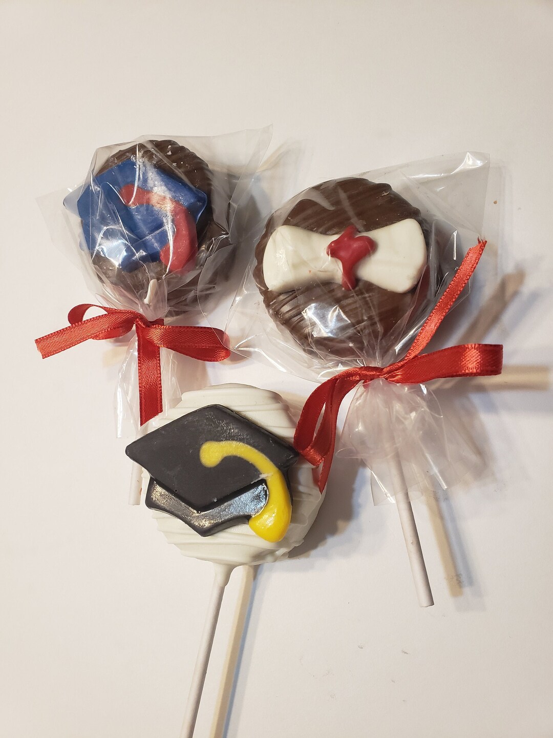 Graduation Cake Pops With Cap or Diploma (1 Dozen) - Etsy