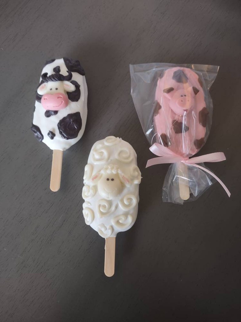 Farm Animal Cake Popcicle Sheep Cow Pig12 - Etsy