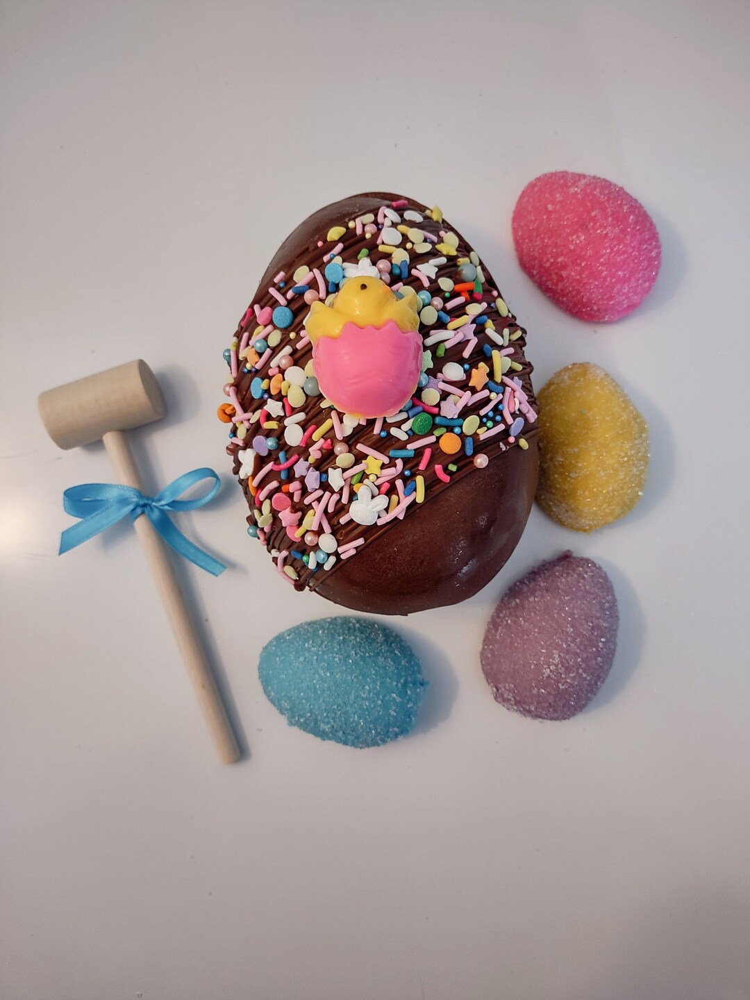 Breakable Chocolate Egg With Easter Egg Cakes - Etsy