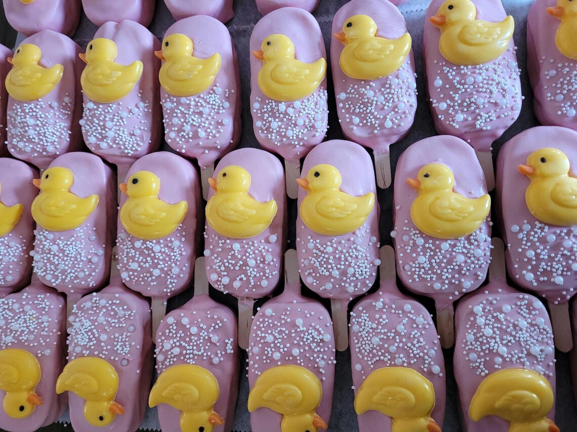 Pink- Babyshower, Party, Birthday, Duck Cake Popsicle 1 Dozen - Etsy