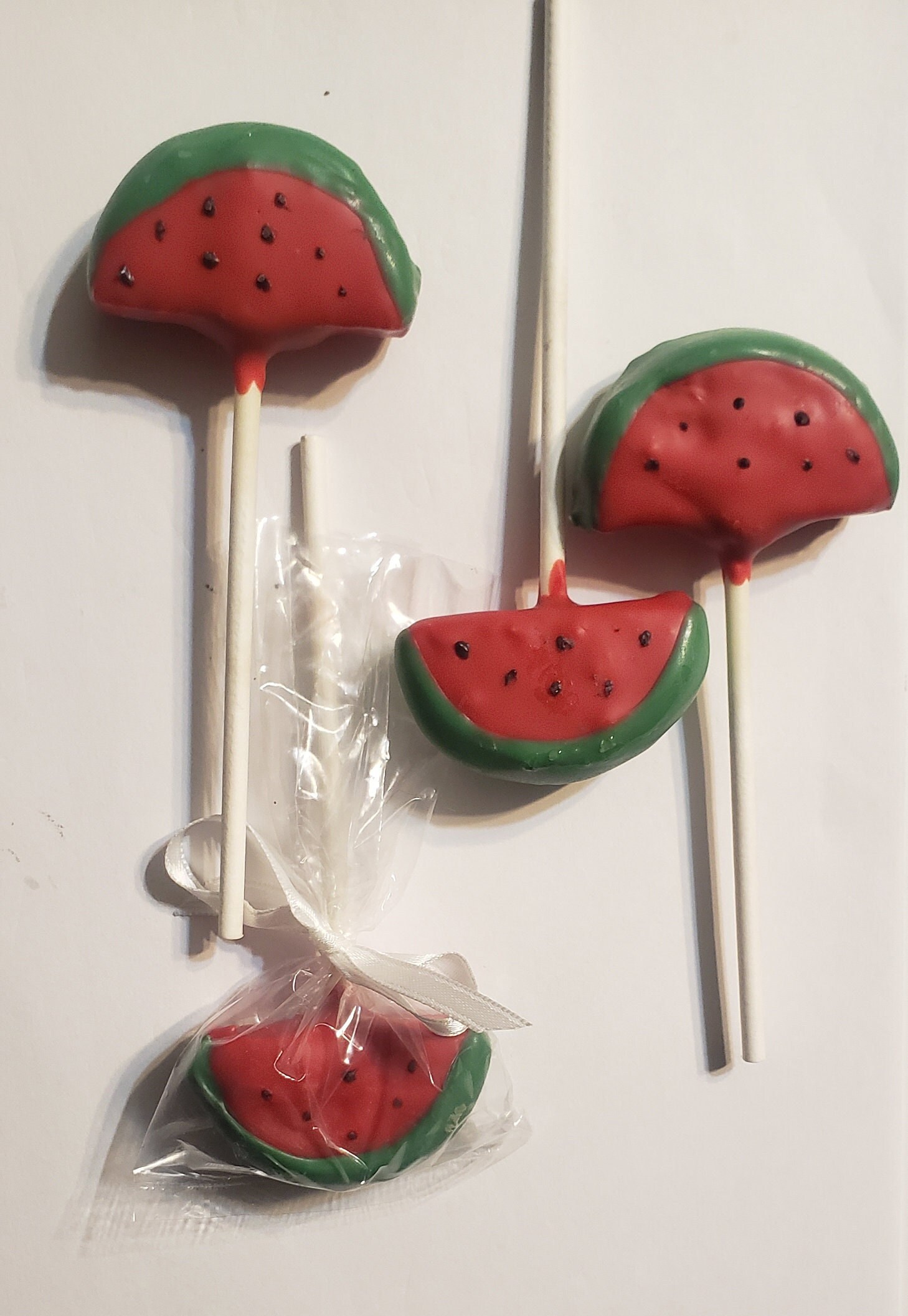 Watermelon Cake Pops 1 Dozen - Etsy