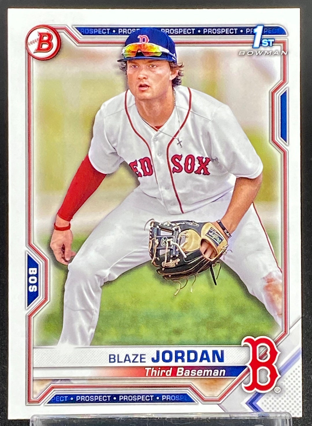 ORIGINAL Blaze Jordan Boston Red Sox Bowman Prospects Rookie Baseball ...
