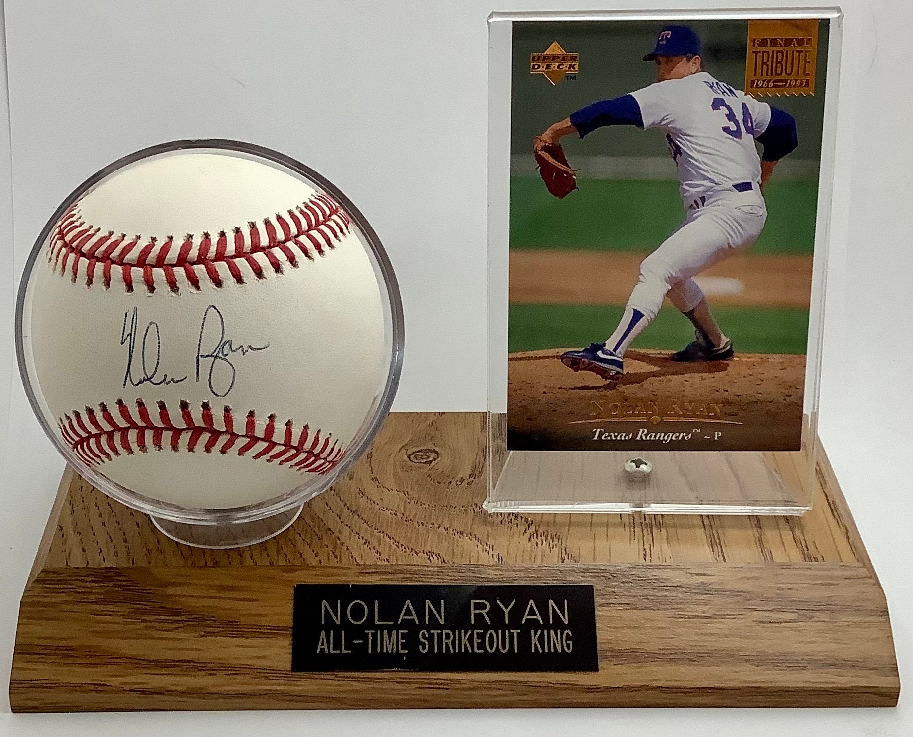 AUTOGRAPHED Nolan Ryan 1993 A.L. Baseball OPTIONS Available | Etsy
