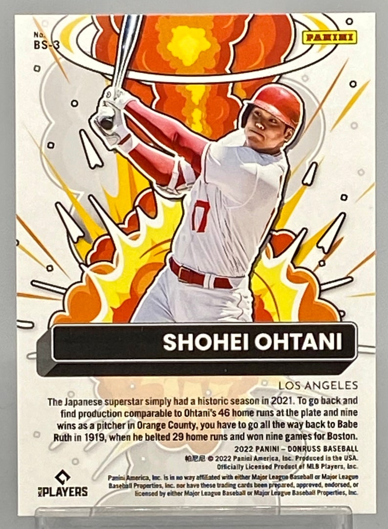 ORIGINAL Shohei Ohtani Los Angeles Anaheim Angeles - Donruss ‘bomb ...