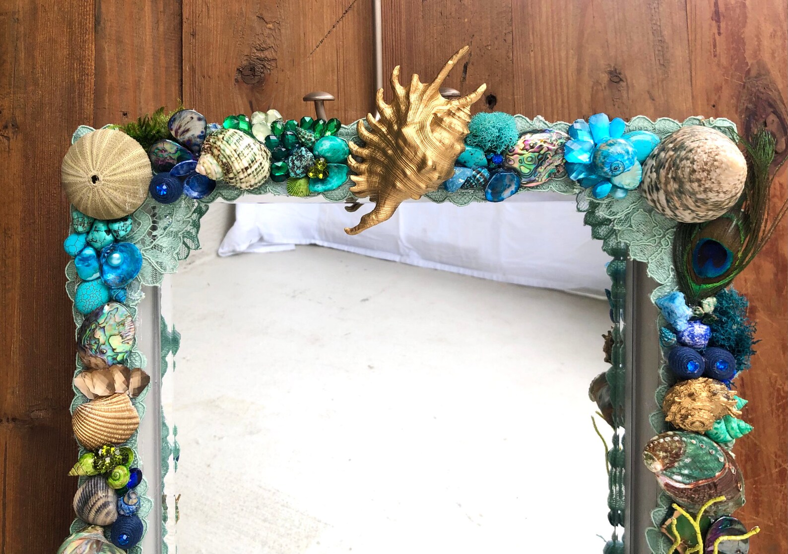 Seashell Mirror Beach Decor Nautical Decor Coastal Decor | Etsy