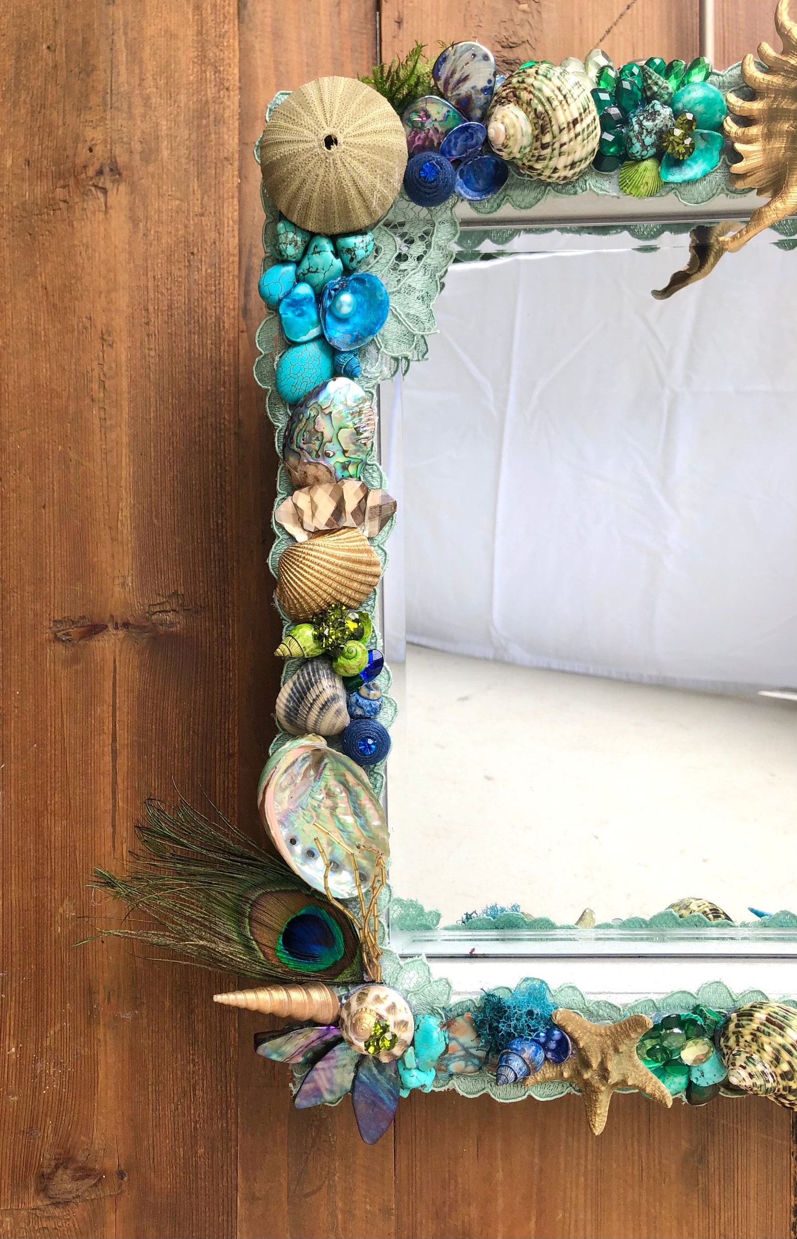 Seashell Mirror Beach Decor Nautical Decor Coastal Decor | Etsy