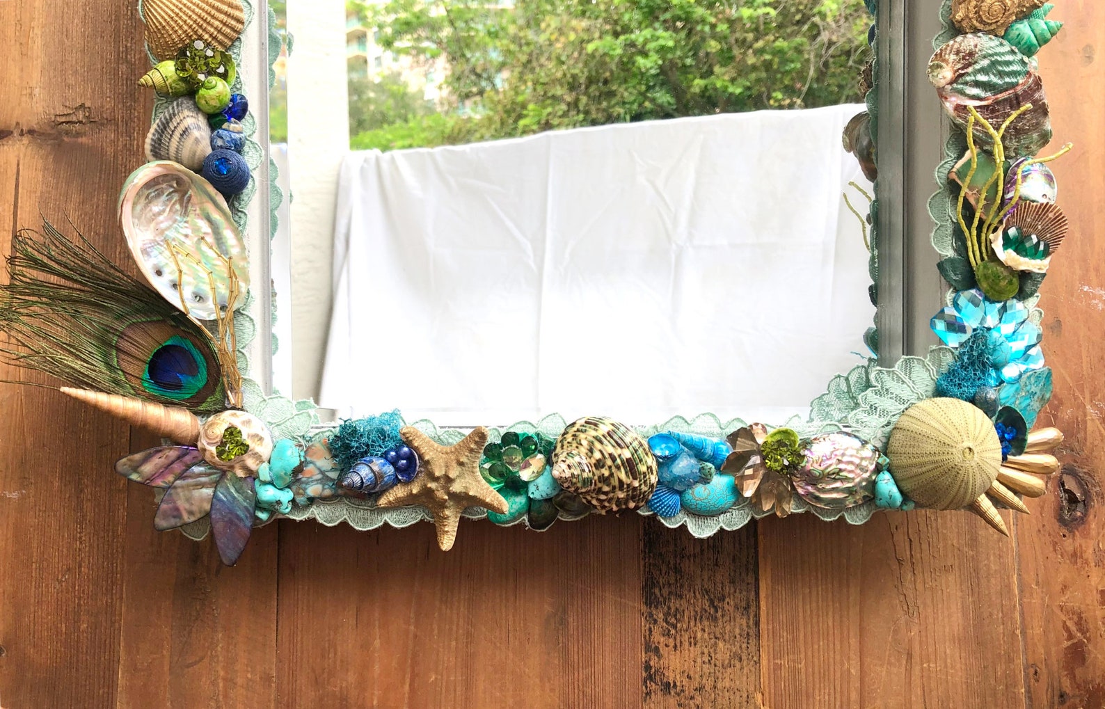 Seashell Mirror Beach Decor Nautical Decor Coastal Decor | Etsy