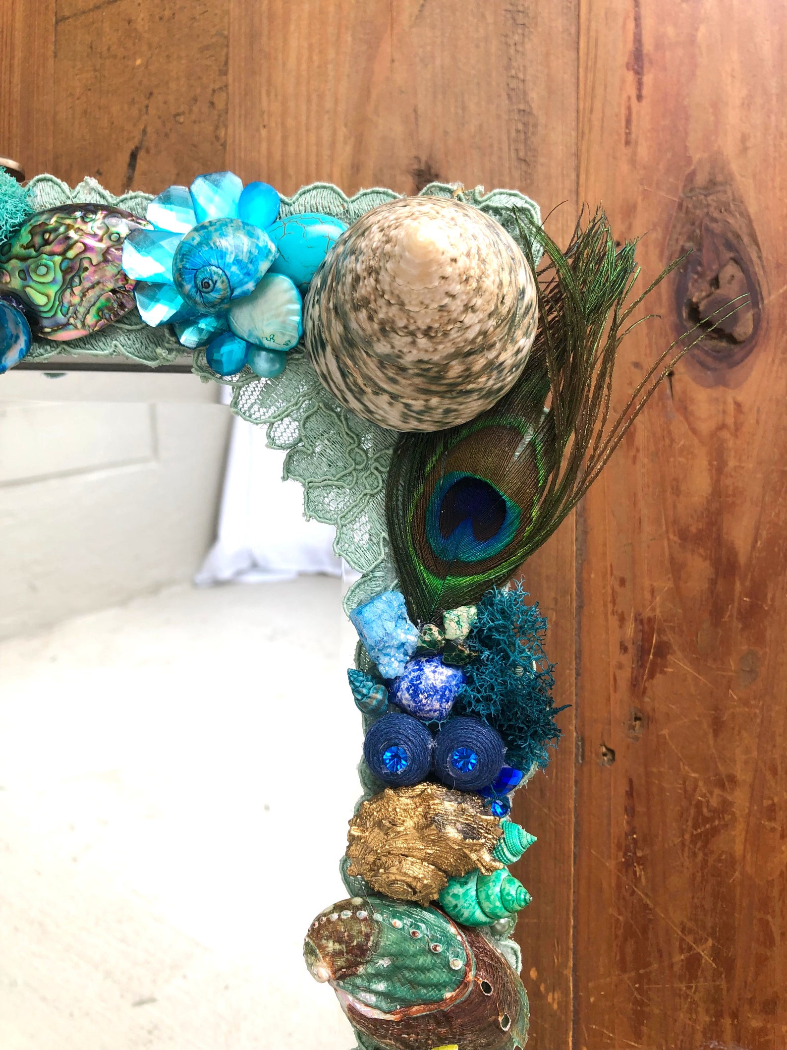 Seashell Mirror Beach Decor Nautical Decor Coastal Decor | Etsy