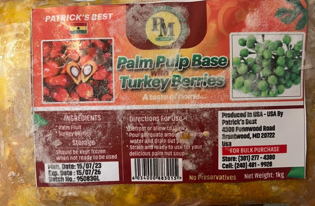 Frozen Palm Fruit / Palm Fruit / Ab3 Pa / Product of Ghana / Fresh Palm ...