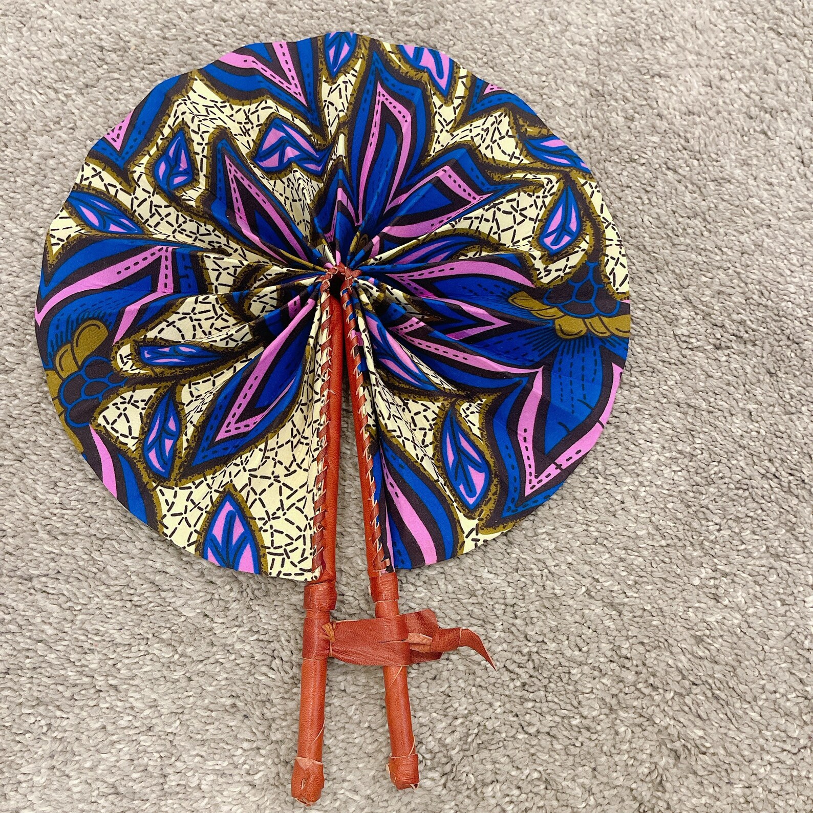 Ankara Hand Fan / African Print Fan / Hand Fan / Folding Fan / - Etsy