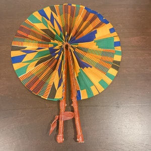 African Print Fan / Ankara Print Fan / Folding Fan / Foldable Fan ...