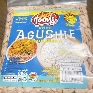 Egusi / Melon Seeds / Agushie From Ghana / Whole Melon Seeds / Ground ...