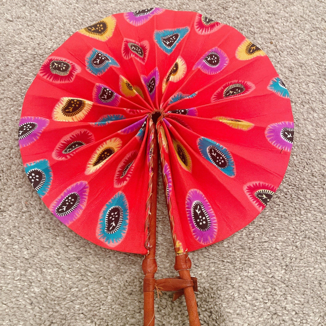Ankara Hand Fan / African Print Hand Fan / Hand Fan / Folding - Etsy