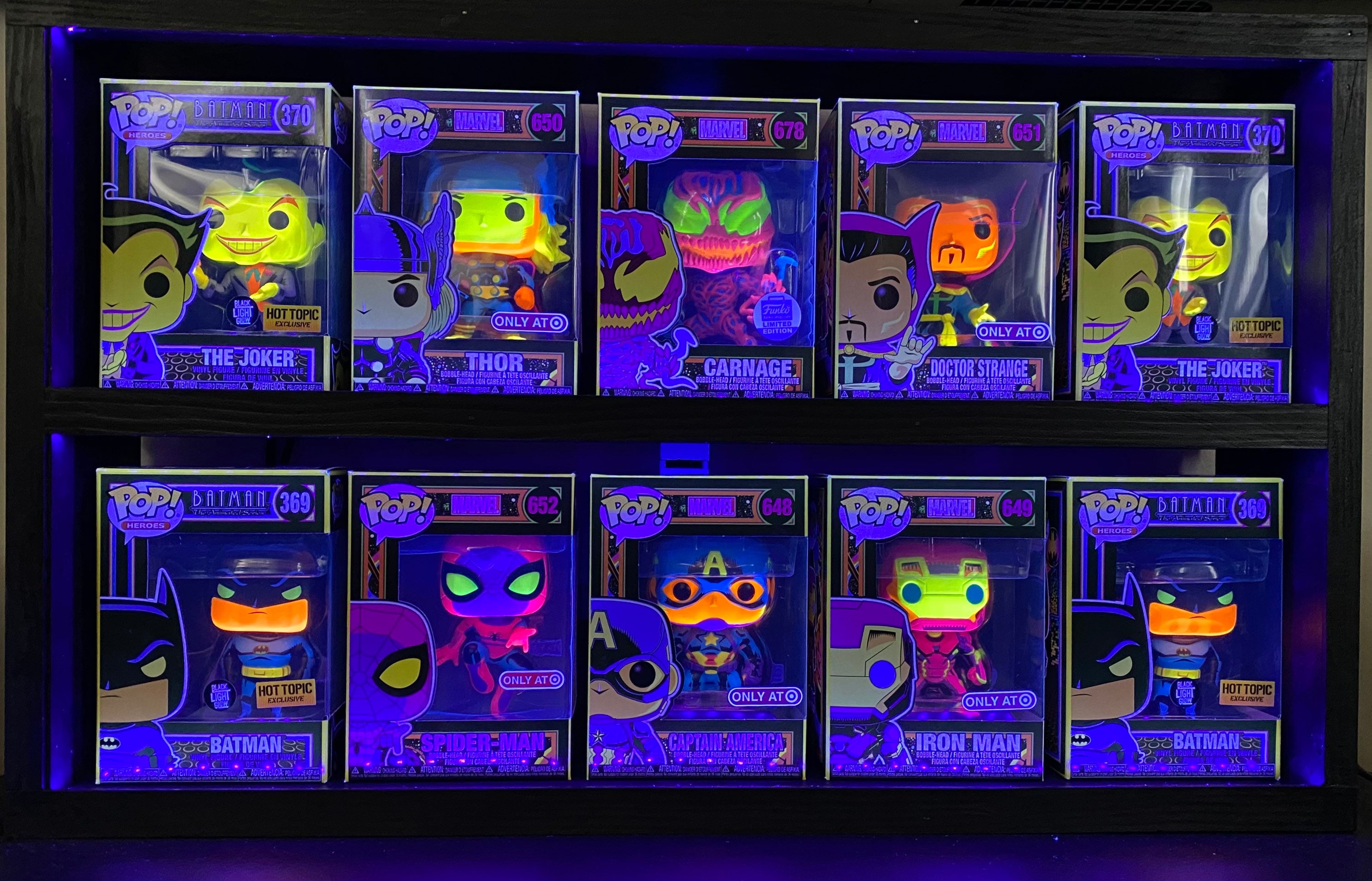 Black light Funko pop display | Etsy