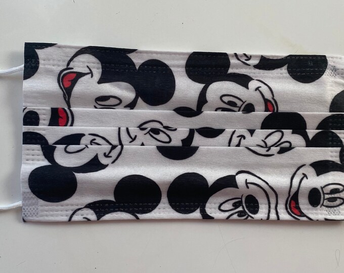 Mickey Mouse Adult Disposable Face Masks, 20 Pieces - Etsy