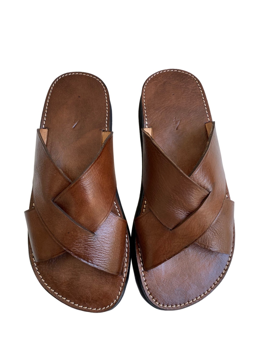 Genuine Leather Sandal, Genuine Leather Thongs, 100% Handmade Natural ...