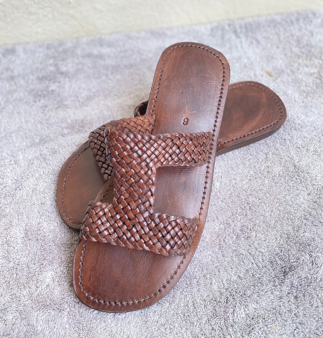 Genuine Leather Braided Sandals: Superior Craftsmanship Combining ...