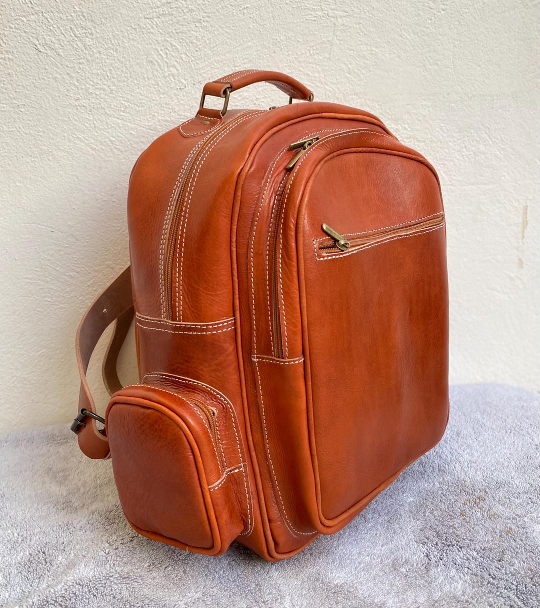 Handmade Genuine Leather Artisanal Backpack – Elegance and Durability ...